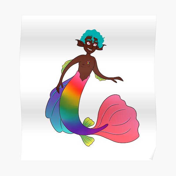 "Gay Pride Mermaid" Poster for Sale by quidditchchick | Redbubble