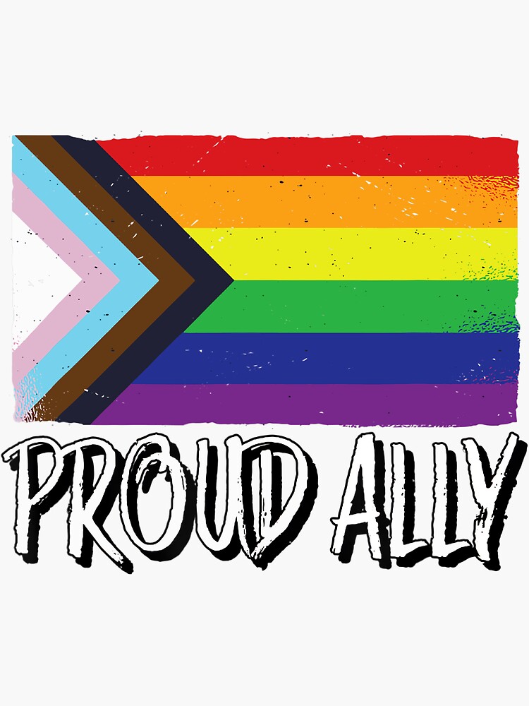 Proud Ally Pride Month Lgbtq Black Pride Flag Sticker By V1iwlrosie