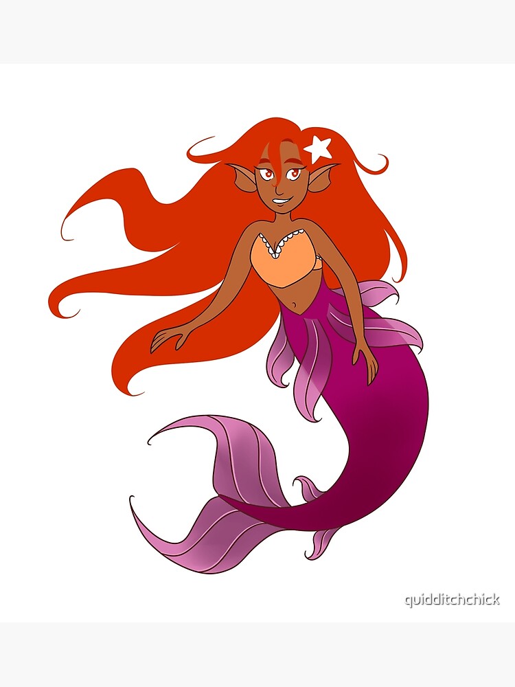 "Lesbian Pride Mermaid" Poster for Sale by quidditchchick | Redbubble