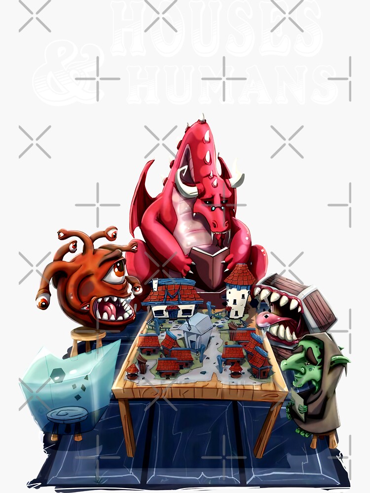 "Houses and humans" Sticker by PLKHDA | Redbubble