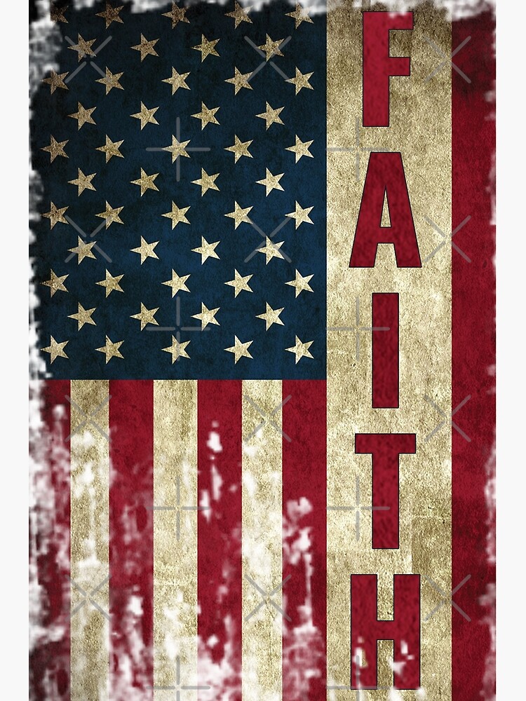 "Distressed American Flag Faith | Patriotic 4th of July Gifts for ...