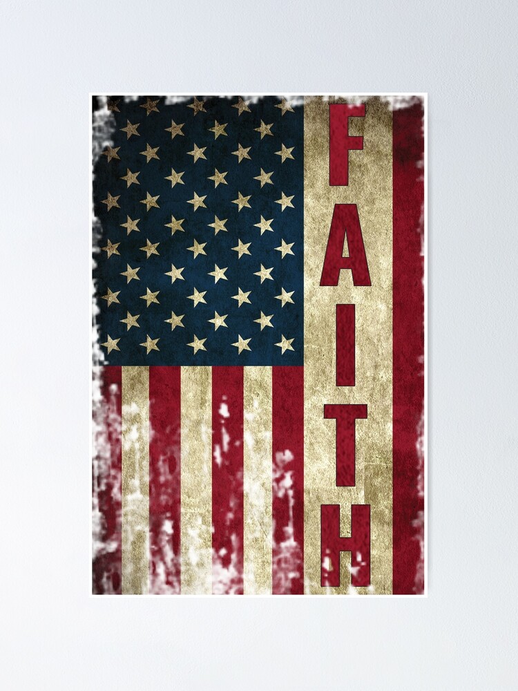 "Distressed American Flag Faith | Patriotic 4th of July Gifts for ...