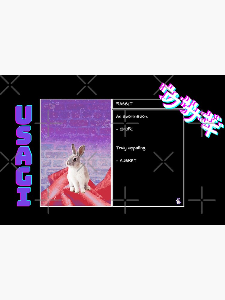 "Omori: RABBIT? usagi" Sticker by gibbianne | Redbubble