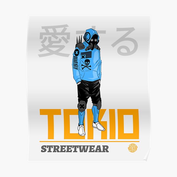 Póster «Ropa de calle con temática urbana de Tokio» de Storopia | Redbubble