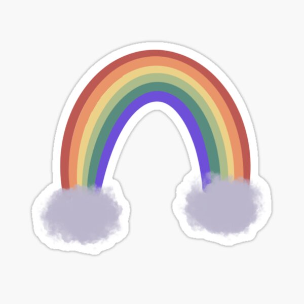 "Aesthetic Cute Rainbow" Sticker by DaytimeFlamee | Redbubble