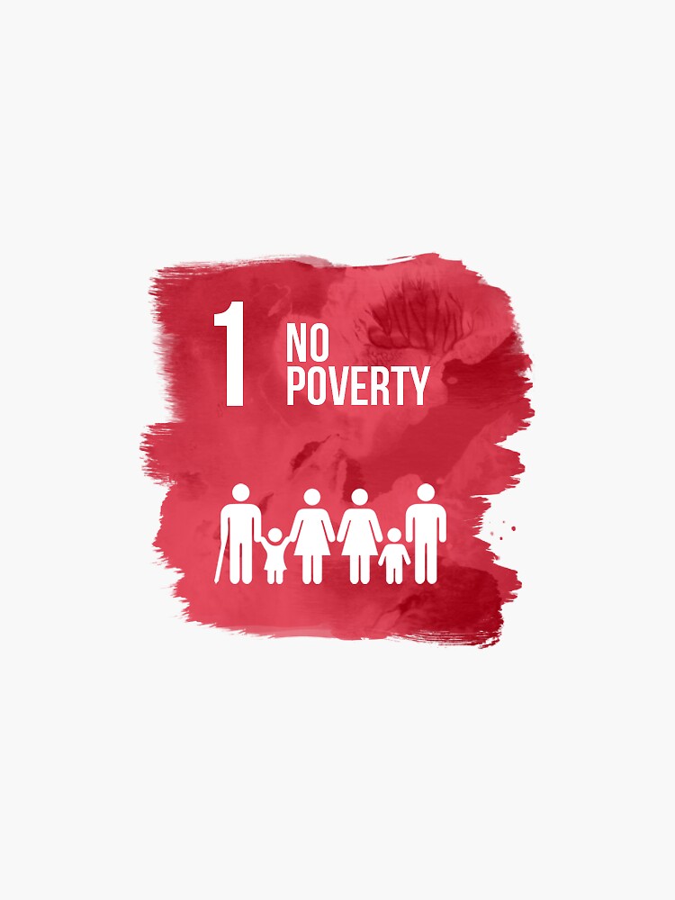 "SDG 1 STICKER" Sticker for Sale by Mitowski | Redbubble