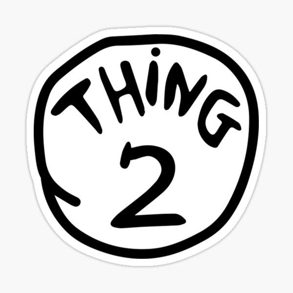 "Thing 2 T-ShirtTHING 2" Sticker for Sale by WapBich | Redbubble