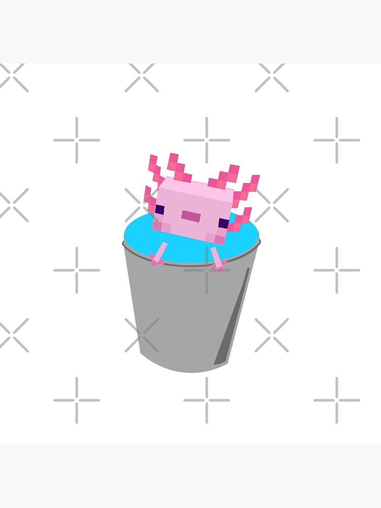"Cute Minecraft Axolotl in a Bucket" Poster by Wilsy101 | Redbubble