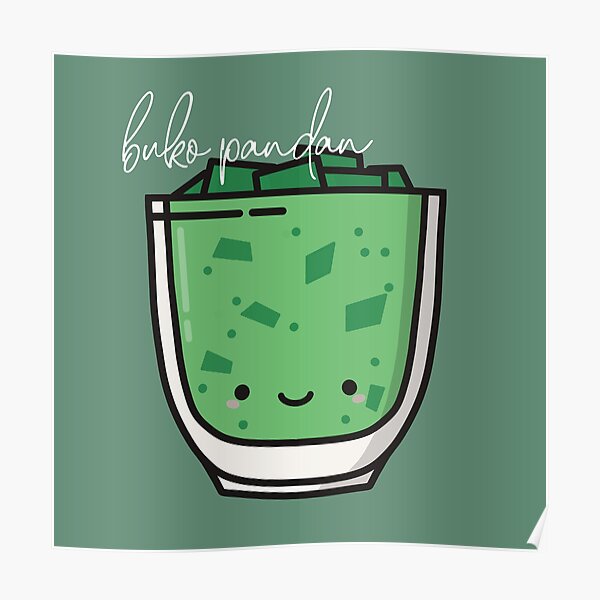 Póster «Icono de Buko Pandan: postre filipino» de Jamila-Benito | Redbubble