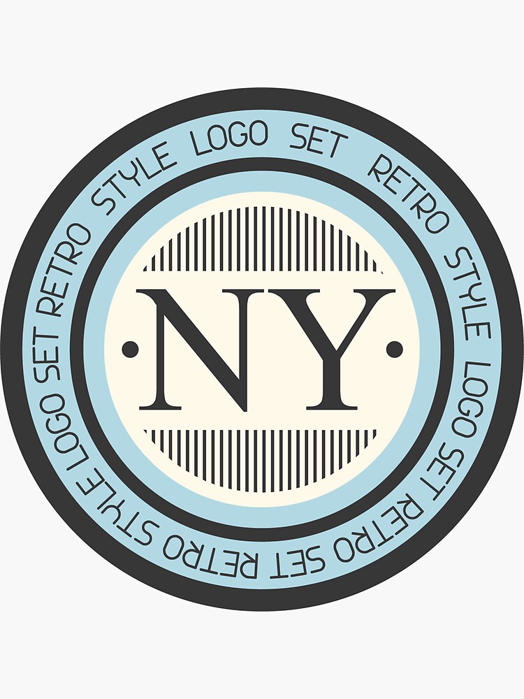 "New york LOGO" Sticker by YoussefBouta | Redbubble