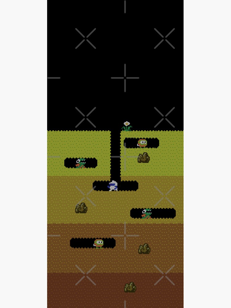 "Dig Dug " Sticker by teratoma | Redbubble