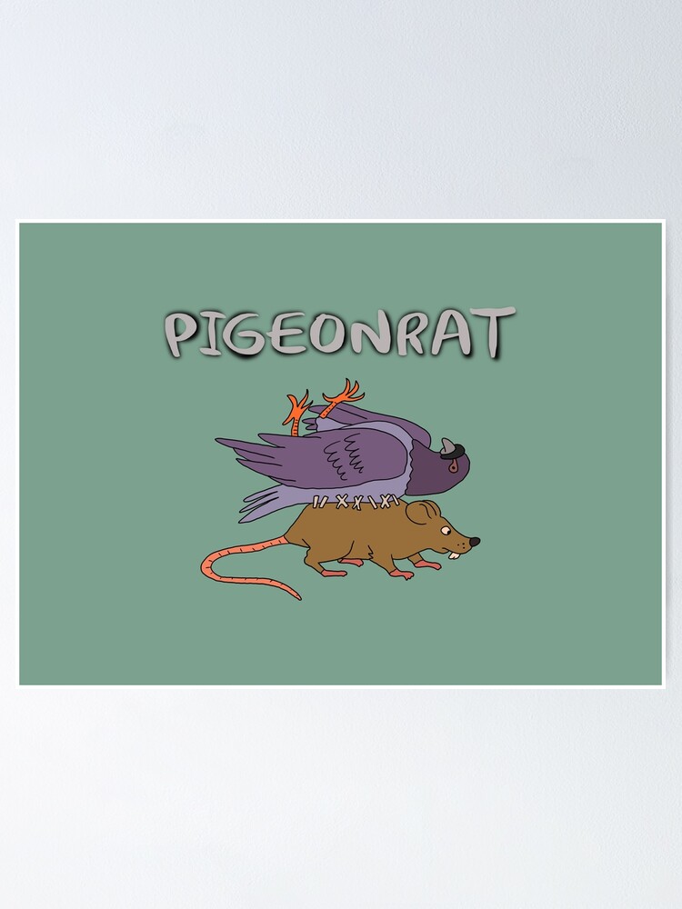 "Simpsons Pigeon Rat" Poster for Sale by thebcarts | Redbubble