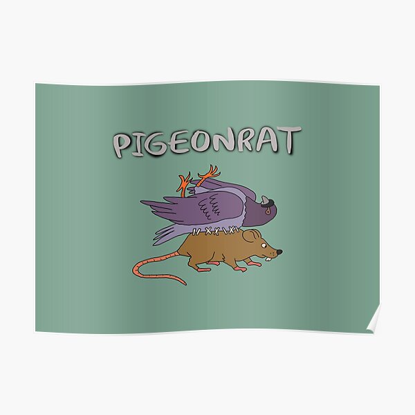 "Simpsons Pigeon Rat" Poster by thebcarts | Redbubble