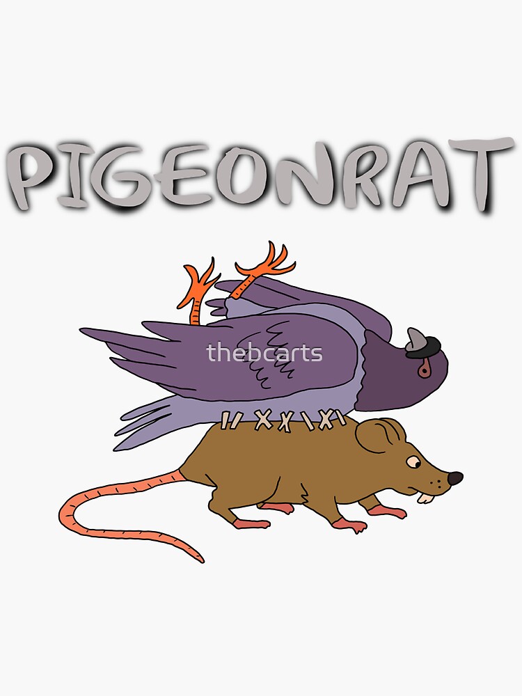 "Simpsons Pigeon Rat" Sticker for Sale by thebcarts | Redbubble