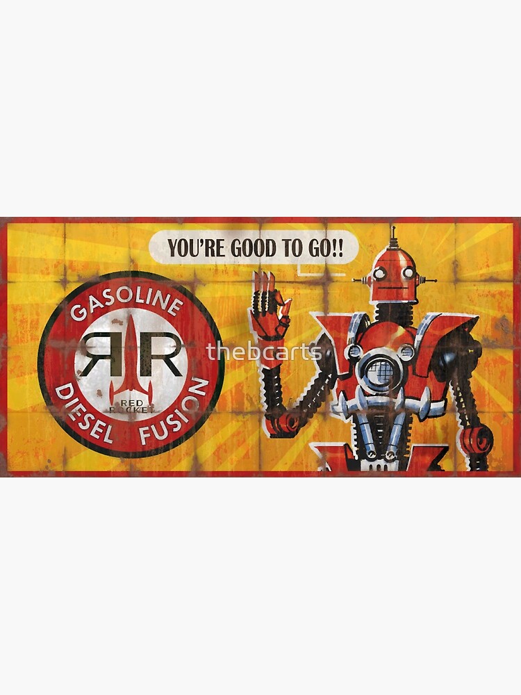 "Red Rocket Sign" Poster for Sale by thebcarts | Redbubble