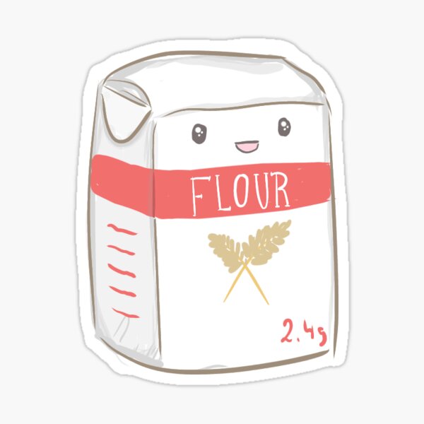 "Kawaii Flour Bag" Sticker for Sale by crisupin | Redbubble