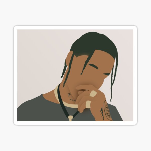 "Travis Scott" Sticker for Sale by moondry | Redbubble