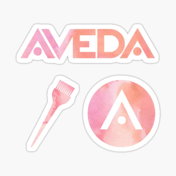 "Pink and Orange Watercolor Aveda Logo Sticker Pack" Sticker for Sale ...