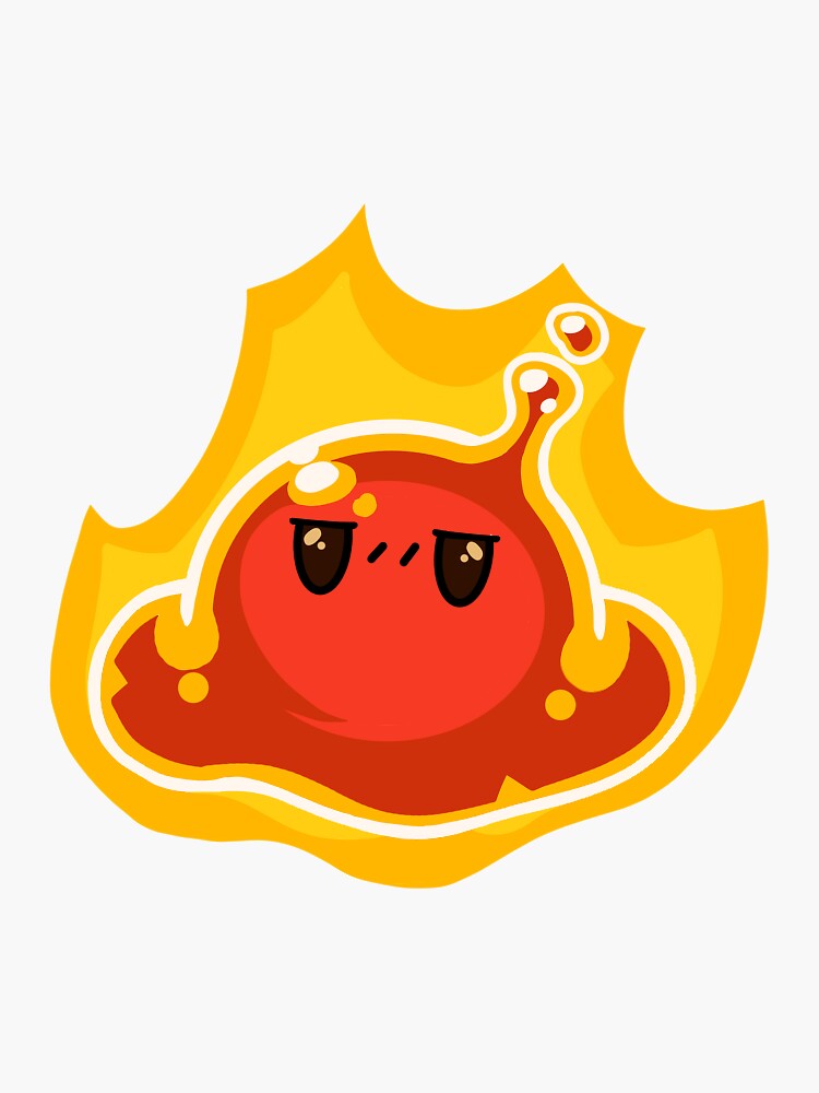 "Fire Slime" Sticker for Sale by Corvid-Core | Redbubble