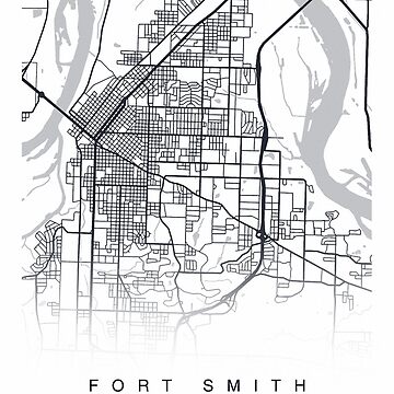 "Fort Smith, Arkansas USA Map Poster" Art Board Print for Sale by ...