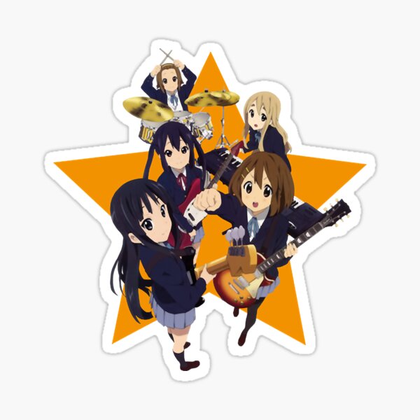 "K-ON Anime and manga Star " Sticker by CarlosHogue | Redbubble