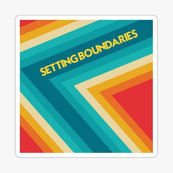 "Setting Boundaries " Sticker for Sale by christychik | Redbubble