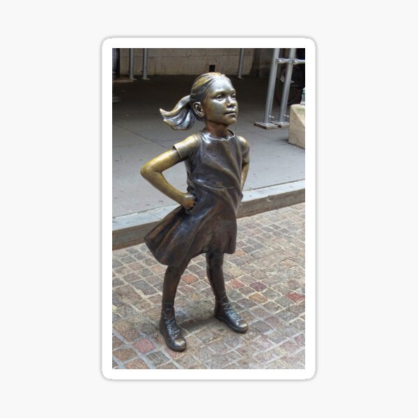 "The Fearless Girl " Sticker by Lynney | Redbubble