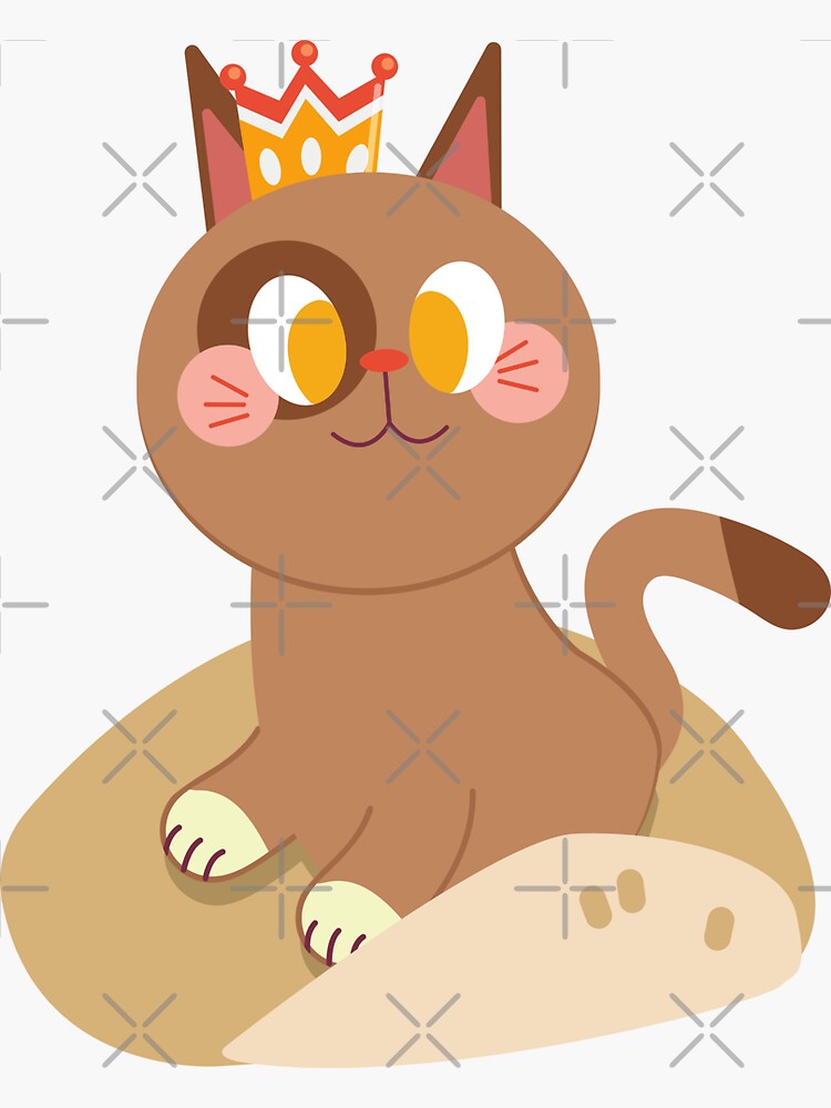 "Queen Cat in Crown" Sticker for Sale by FeaturedStore | Redbubble