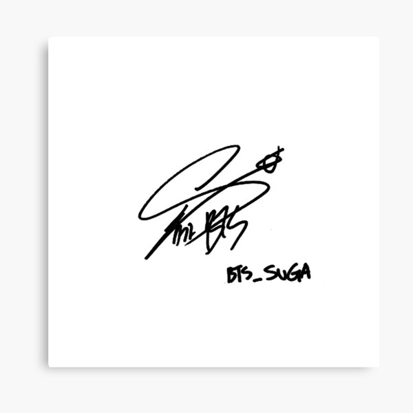 "BTS's SUGA SIGN" Canvas Print by tangieangie | Redbubble