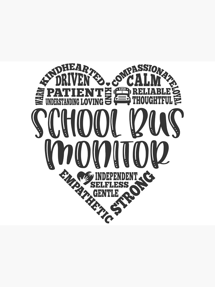 "School bus monitor, schoolbus monitor" Poster for Sale by ...