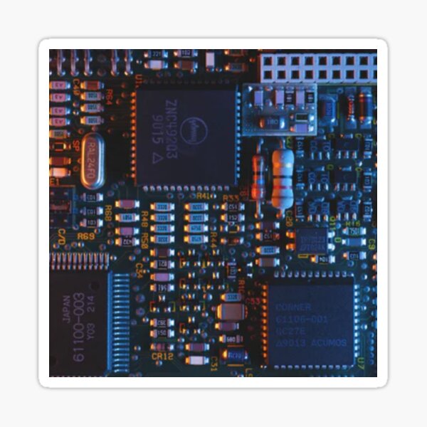 "Microchip High Tech Hardware" Sticker by Teepocalypse | Redbubble