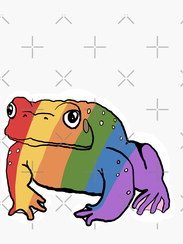 "Rainbow Toad" Sticker by Notveryclassy | Redbubble