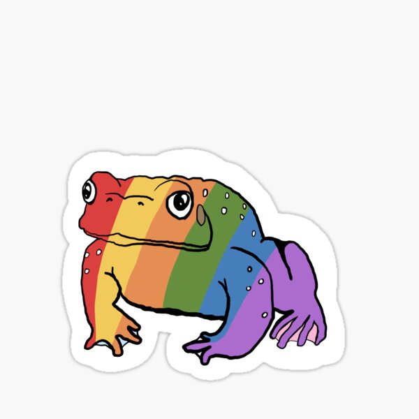 "Rainbow Toad" Sticker by Notveryclassy | Redbubble
