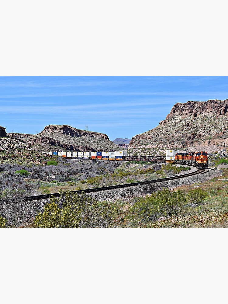 "BNSF # 7358 at Kingman" Sticker by RandyDyer | Redbubble