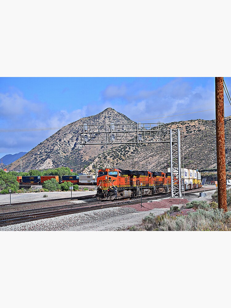 "BNSF # 7783 at Cajon Pass" Sticker by RandyDyer | Redbubble