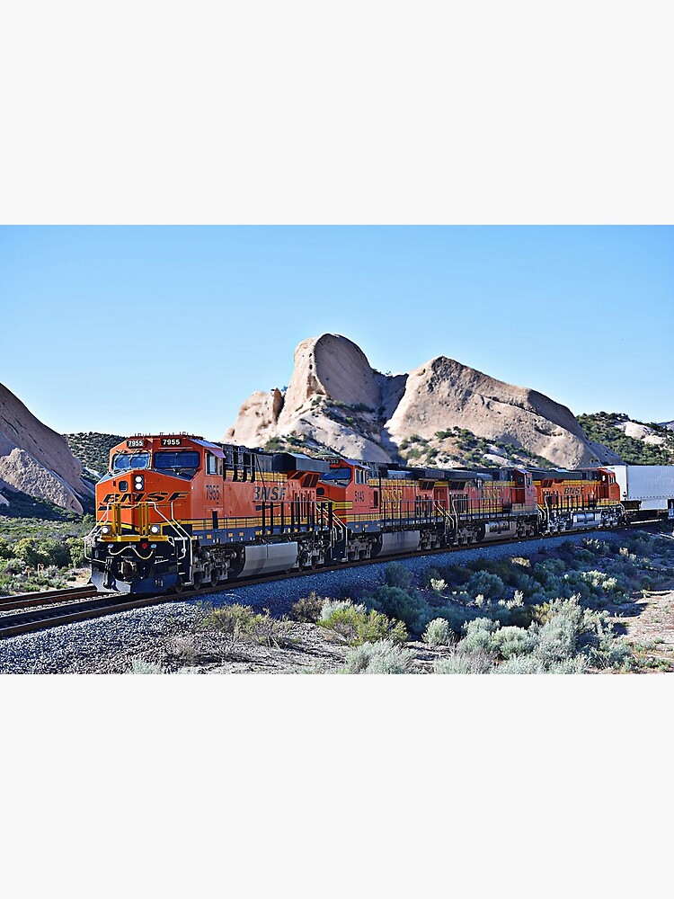 "BNSF # 7955 at Cajon Pass" Art Print for Sale by RandyDyer | Redbubble