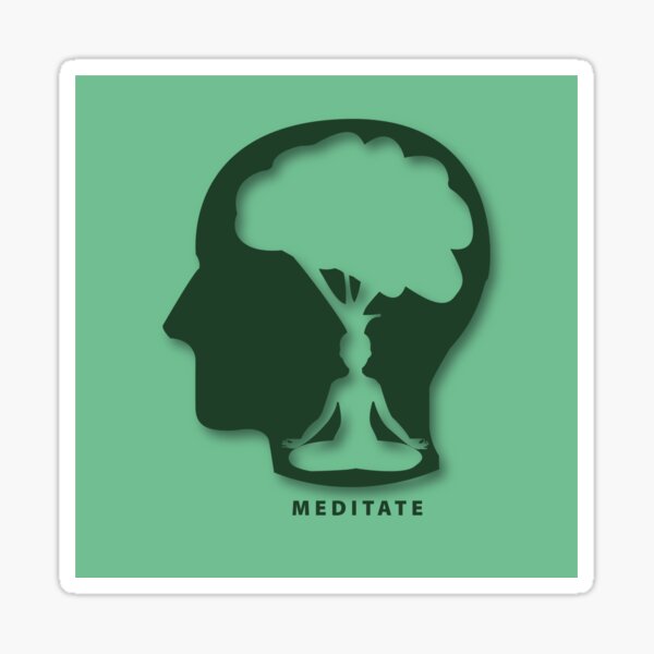"Meditation: Meditate because you need to be mentally fit" Sticker for Sale by aish-war-ya ...