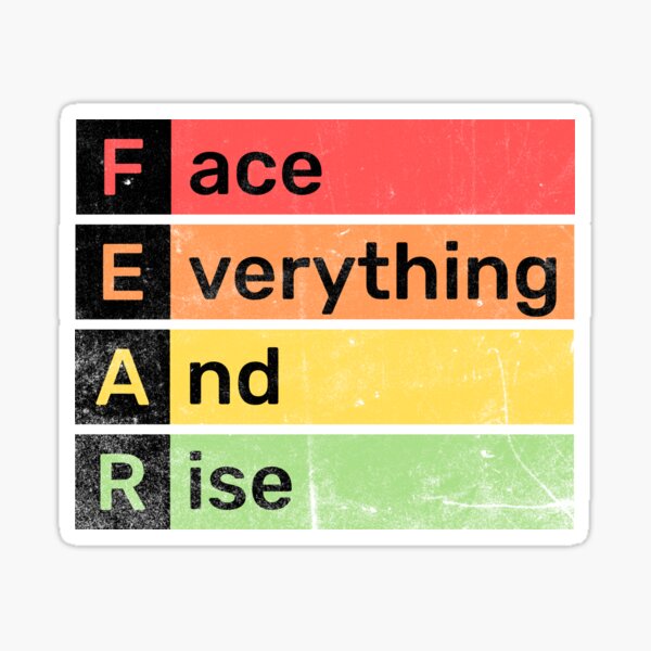 "Motivation Saying Overcome Your Fears Mindset Success " Sticker for ...