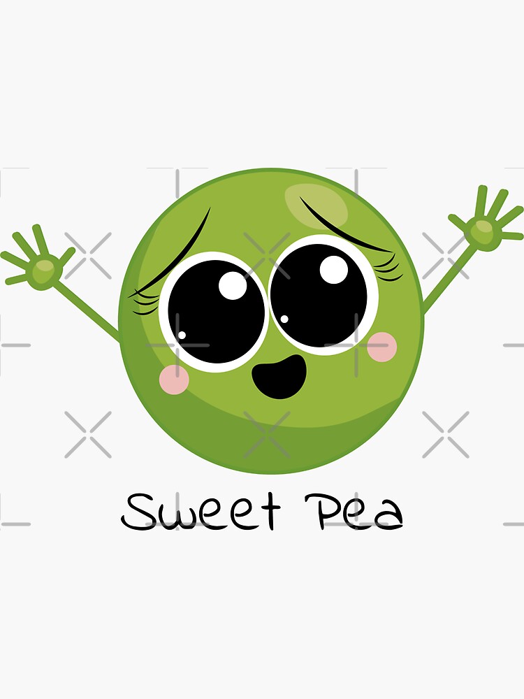 "Cute Sweet Pea " Sticker for Sale by FinnedTomato | Redbubble
