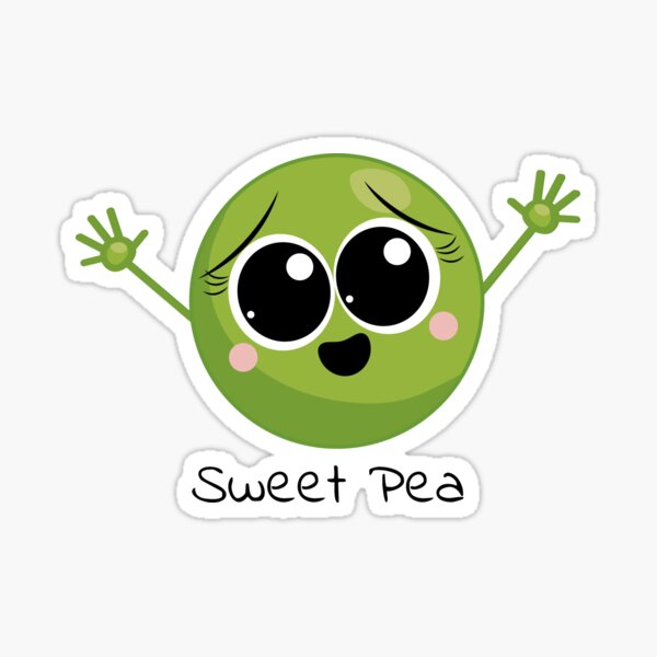 "Cute Sweet Pea " Sticker for Sale by FinnedTomato | Redbubble