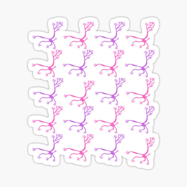 "Pink And Purple Neurons Pattern Brain Art" Sticker for Sale by ...