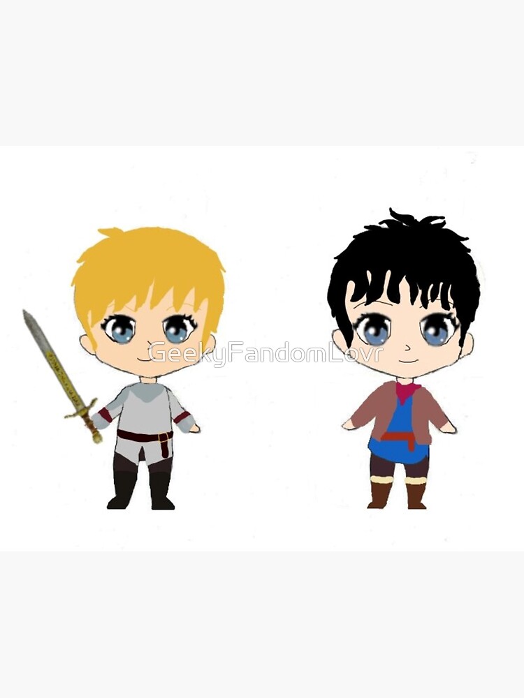"Chibi Merthur" Sticker for Sale by GeekyFandomLovr | Redbubble
