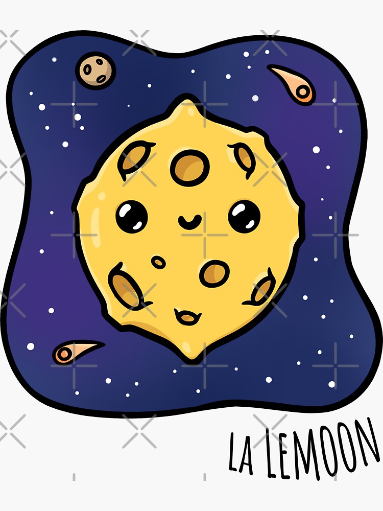 "La Lemoon - Lemon Moon" Sticker for Sale by FinnedTomato | Redbubble