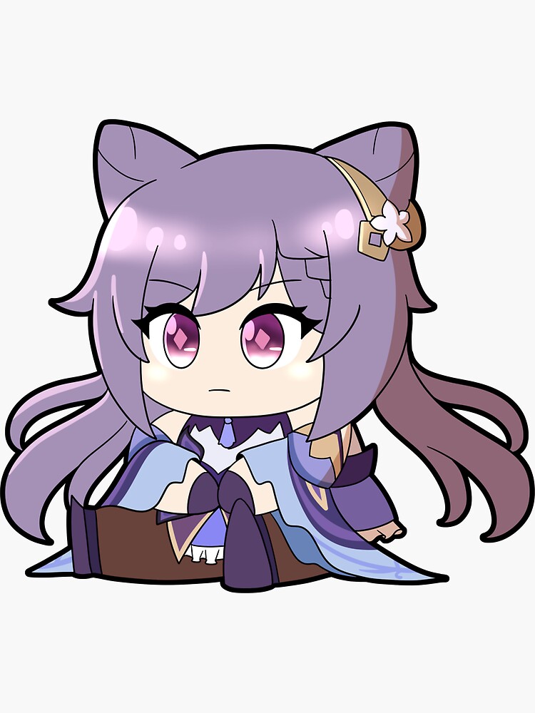 "Keqing Genshin Impact Sticker" Sticker for Sale by rosenw-ltz | Redbubble