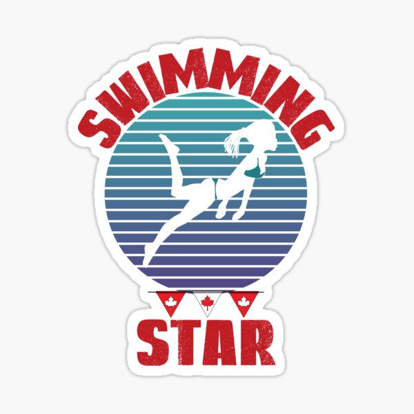 "Canada Swimming Star, Girls Team Swimming" Sticker for Sale by ...