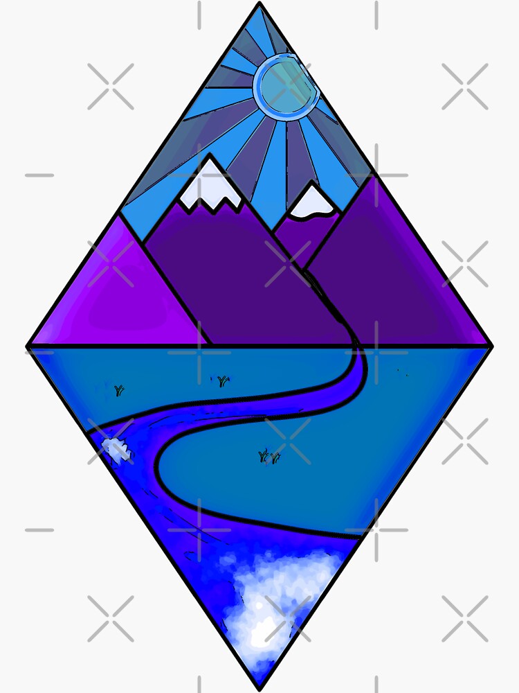 "Dark Mountain Diamond" Sticker for Sale by Reverie214 | Redbubble