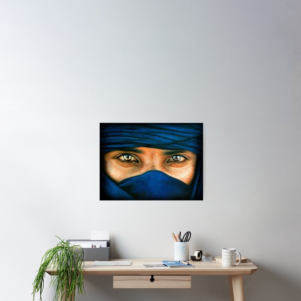 "The Tuareg: Blue Man of the Sahara" Poster for Sale by Kech-Kech ...