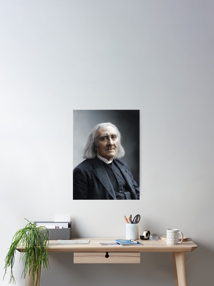 "Composer Franz Liszt Portrait - 1886 - Colorized" Poster for Sale by ...