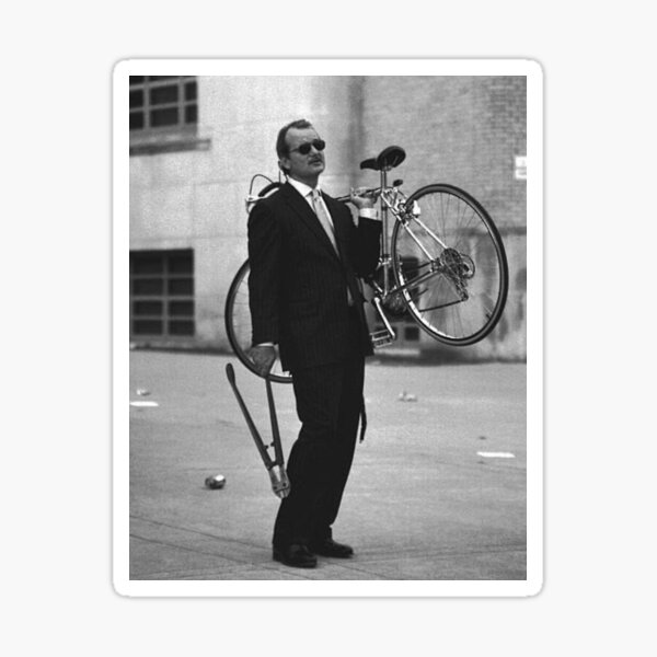 "Bill Murray Bike" Sticker for Sale by KatricePutnam | Redbubble