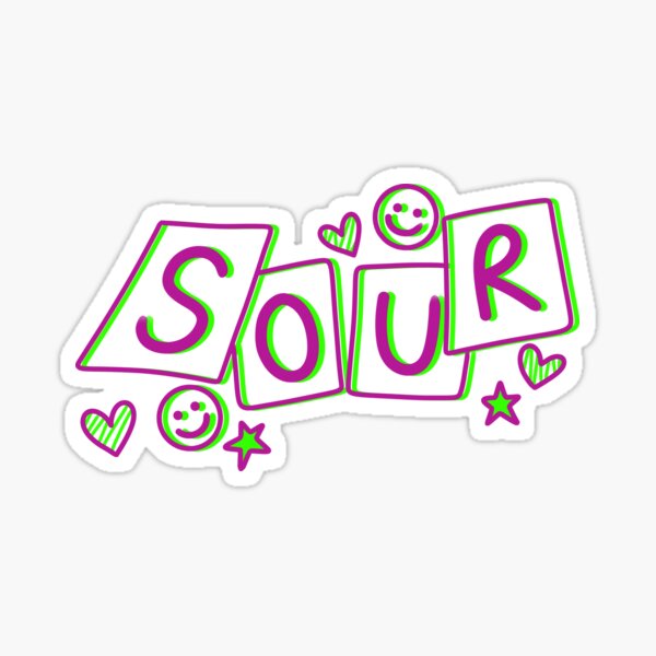 "SOUR" Sticker for Sale by alderaanianart | Redbubble